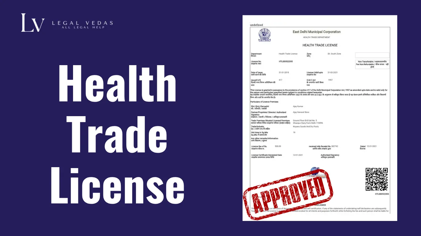 Health Trade License - legalvedas